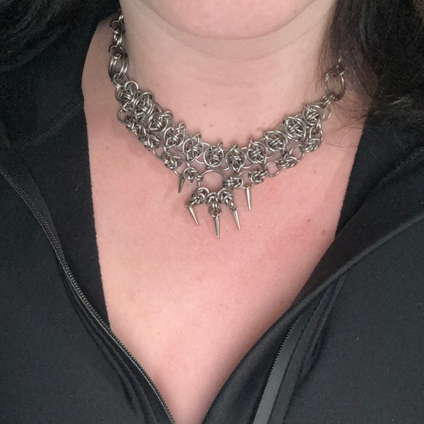 PALOMA Stainless Steel Chainmail Necklace, Western Necklace, Birthday ...