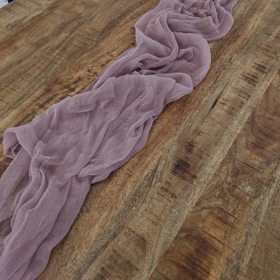 Vintage Mauve Gauze Table Runner, Wedding Table Centerpiece, Arch ...