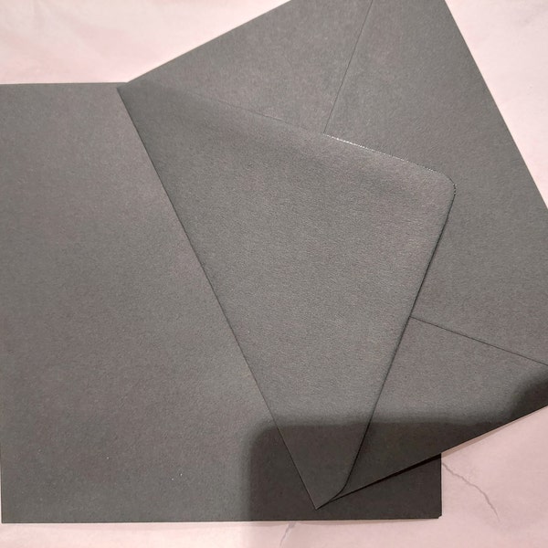Premium Jet Black Envelopes Luxury 135gsm C5/A5, 5x7, C6/A6, C7/A7, DL ...
