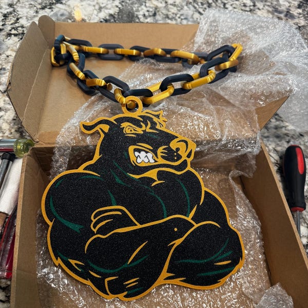 Custom Fan Chain Giant Logo Necklace Sports Homerun Turnover Jumbo ...