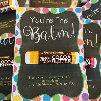 EDITABLE Lip Balm Tags, End of School Year Teacher Gift INSTANT ...