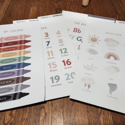 Rainbow Numbers Print, Counting 1-20 Poster, PRINTABLE Educational Wall ...