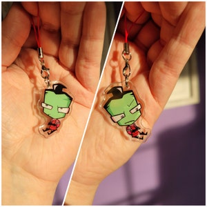 Invader Zim Keychain GIR ROBOT - Etsy