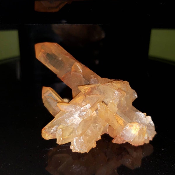 186g Black Siderite Specimen With Double Terminated Calcite Points ...