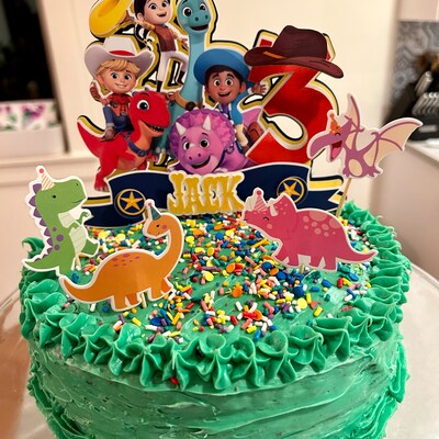 Dino Ranch Cake Topper / Dino Ranch Party / Dino Ranch Centerpiece - Etsy