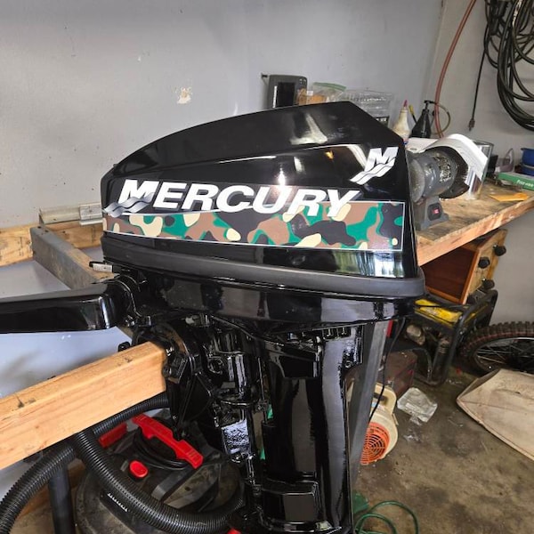 JOHNSON 1989 1990 110 HP V4 Motor Horse Power VRO Laminated Vinyl ...