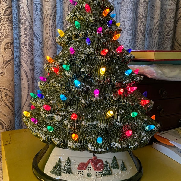 Light up Ceramic Christmas Tree - Etsy Canada