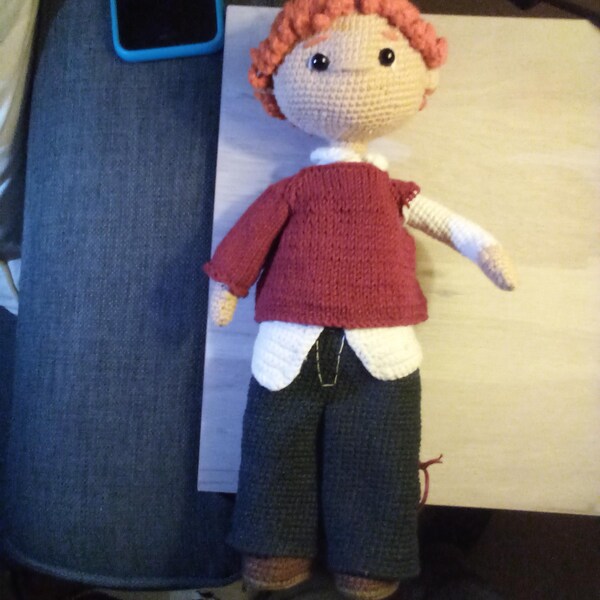 Little Red-haired Wizard, Cute Amigurumi Crochet Toy, Boy Wearing ...