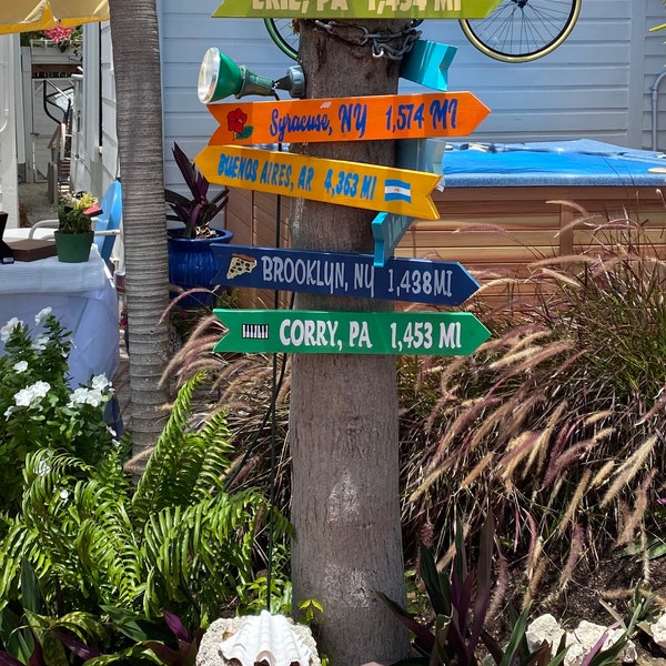 Hand Painted & Cut Wood Directional Sign 24 X 3 1/2 Custom Colors Arrow ...
