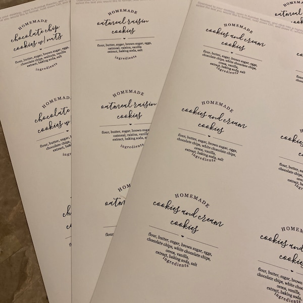 Homemade Food Label Template - Sticker / Tag, Round Printable Seal ...