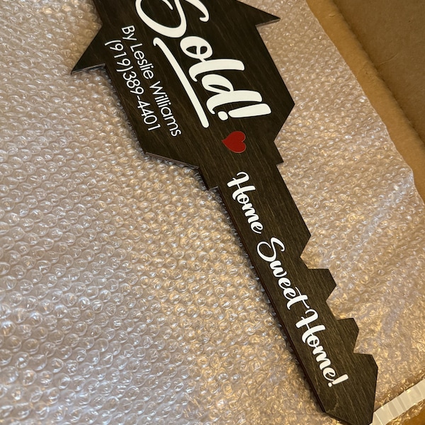 Realtor Sold Key, Wood House Sign (personalized Closing Gift 7360) - Etsy