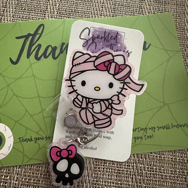 Mummy Kitty, Kawaii Mummy, Mummy Badge Reel, Kawaii Badge Reel ...