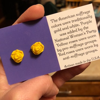 Suffrage Yellow Gold Rose 19th Amendment Artisan Handmade - Etsy