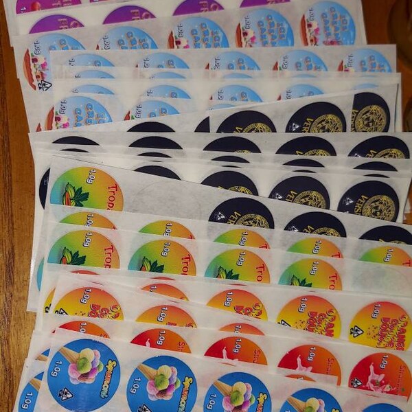 Strain Label Stickers for Plastic Pop Top Preroll Vials - 2.5" X 3.5 ...