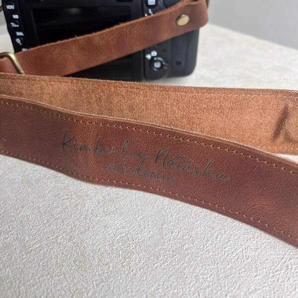 Personalized Leather Camera Strap, Photographer Gift, Adjustable Camera ...