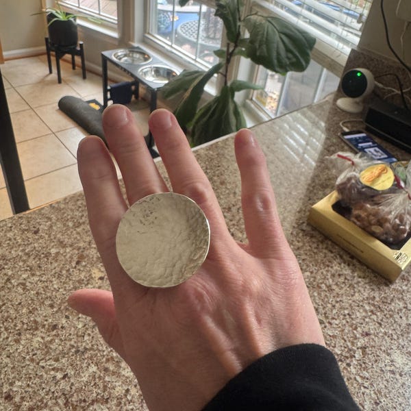 Gold Extra Large Disc Earrings: African Brass Studs, Sterling Silver ...