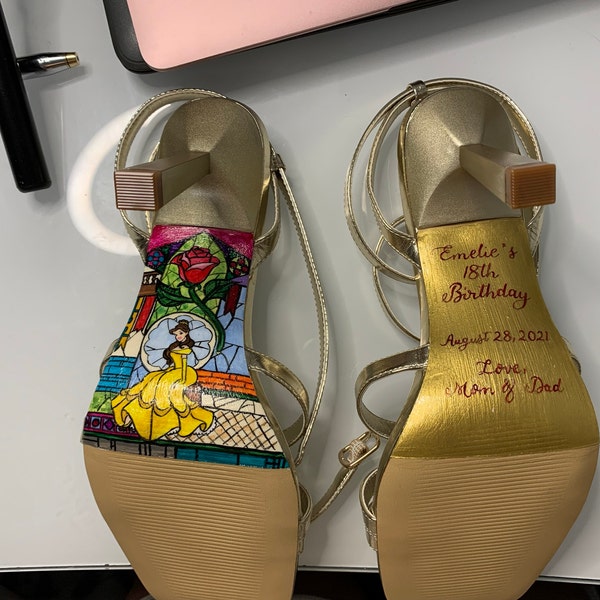 Custom Hand Painted Name and Wedding Date Shoes - Etsy