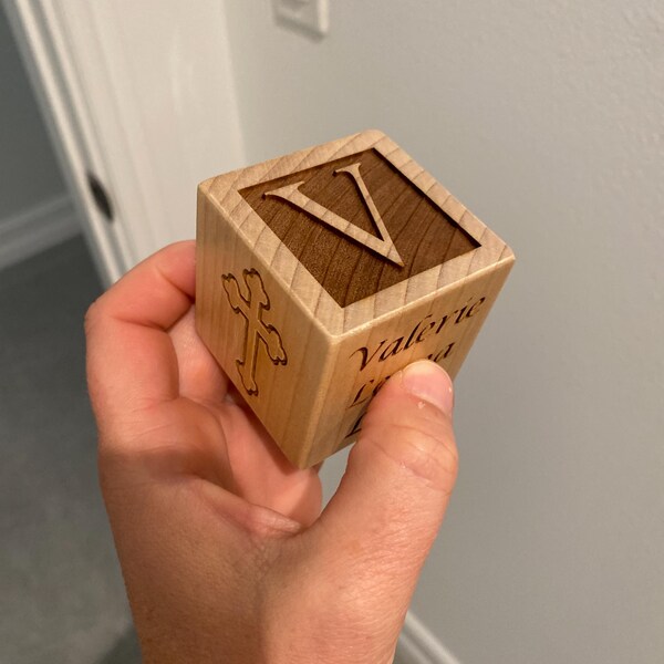 Baptism Block - Christening Block - Baptism Gift - Christening Gift ...