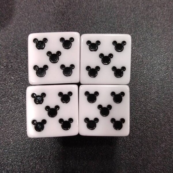 DICE! Mickey Mouse Ears - Set of 5 or 6 Dice | Perfect for Card Games ...
