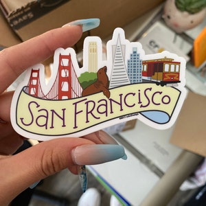 San Francisco Skyline Vinyl Sticker / SF California Sticker / Cool ...