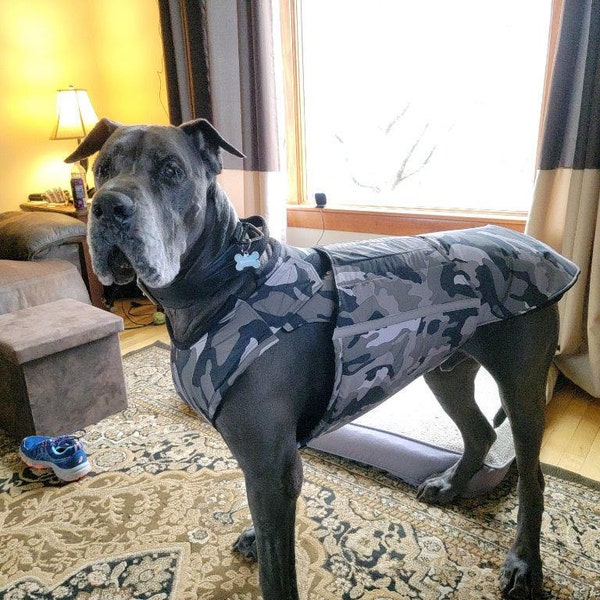 Great Dane Extra Warm Winter Dog Coat - Dog Jacket With Underbelly ...