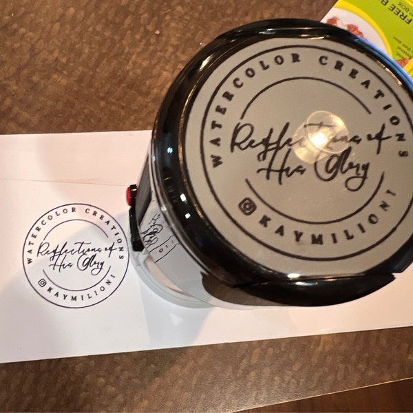 Custom Round Self-inking Stamps - Etsy