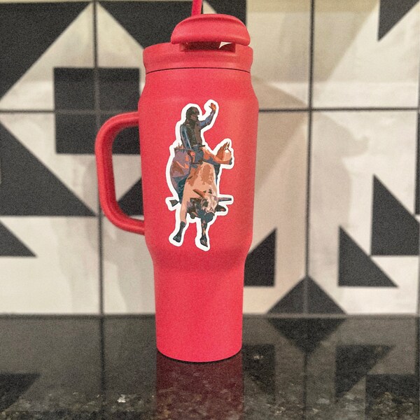 Bull Riding Stickers - Etsy