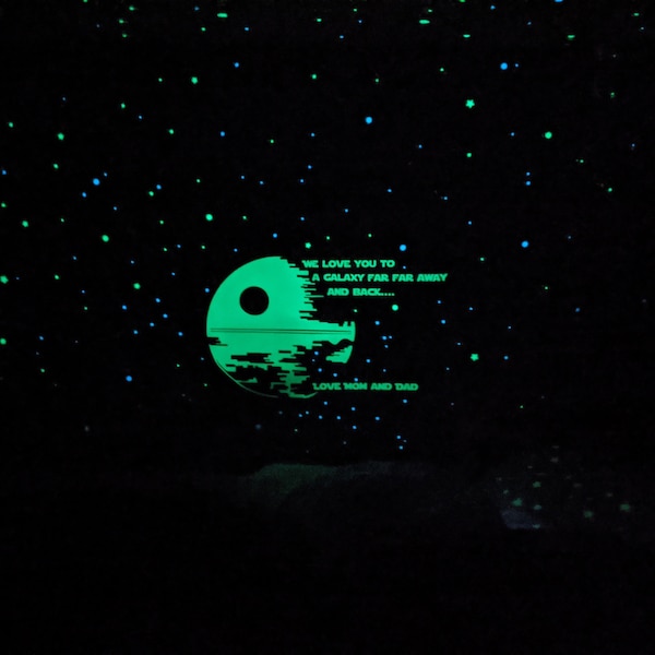 Custom Glowing Vinyl Wall Decal - Customised Glow in Dark Ceiling ...