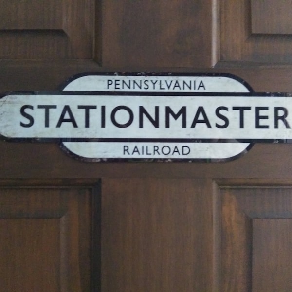 Custom Railway Station Metal Sign – Personalized Retro Industrial ...