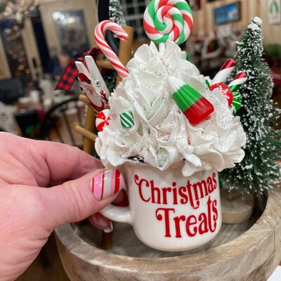 Donut Faux Whipped Cream Mini Mug/mini Mug With Faux Whipped Cream ...