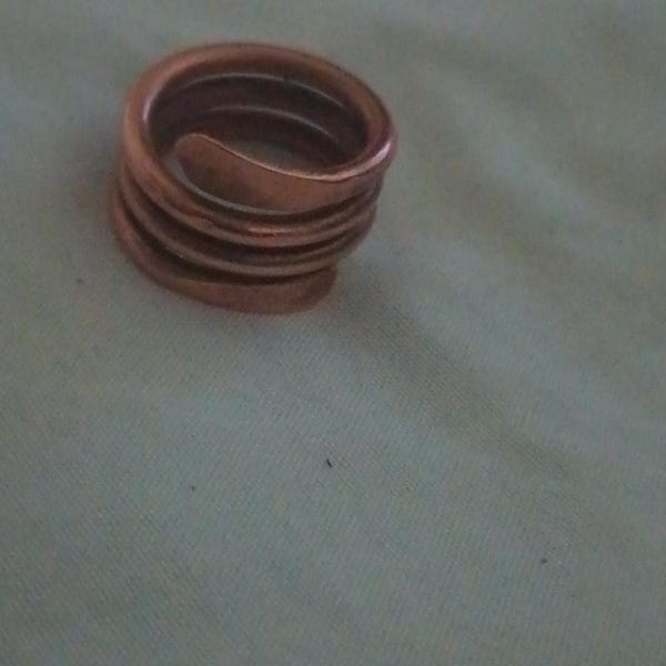 Pure 100% Copper Wrap Ring, Arthritis Thumb Ring, Solid Copper Ring ...