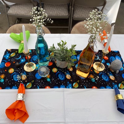 Outer Space Table Runner With Planet Design: Accent Table Mat or Runner ...