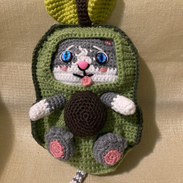 PDF Crochet Pattern Avocado Cat, Amigurumi Avocato Pattern, Cute Cat ...