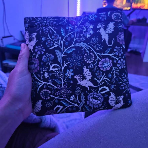 Book Sleeve for Books, Padded Book Sleeve, Pretty Floral Book Cover ...