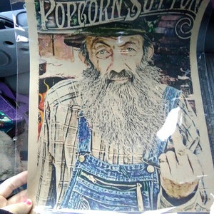 Popcorn Sutton Poster 12x18 on Kraft Paper. TN. Tennessee Art ...
