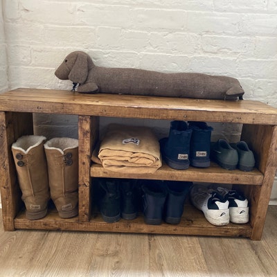 Large Shoe Bench Boot Bench Shoebench Shoerack Boot Rack Hallway ...