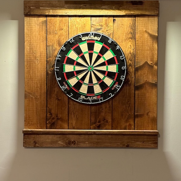 Handcrafted Dart Board Backboard | Rustic Wood | Game Room Decor ...