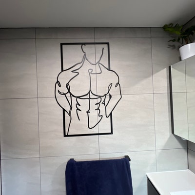 Metal Line Art Women Metal Bedroom Wall Decor Minimalist - Etsy