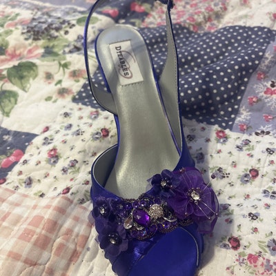 Blue Wedding Shoes Royal Blue With Silver Swarovski Crystals - Etsy