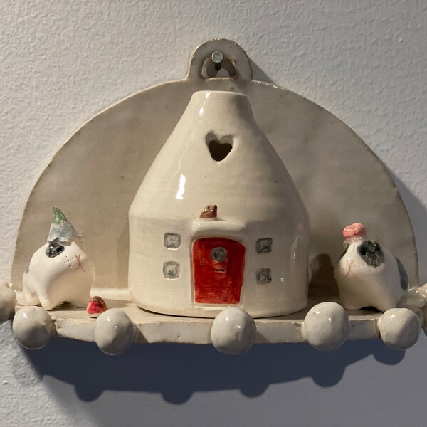 Ceramic Handmade Moon Shadows Vase White - Etsy