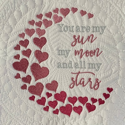 Ombre Moon and Stars Rocket Ship 4 Inch Hoop Machine - Etsy