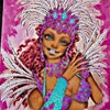 Samba Dancer Coloring Page GRAYSCALE Rio Carnival Female Illustration ...