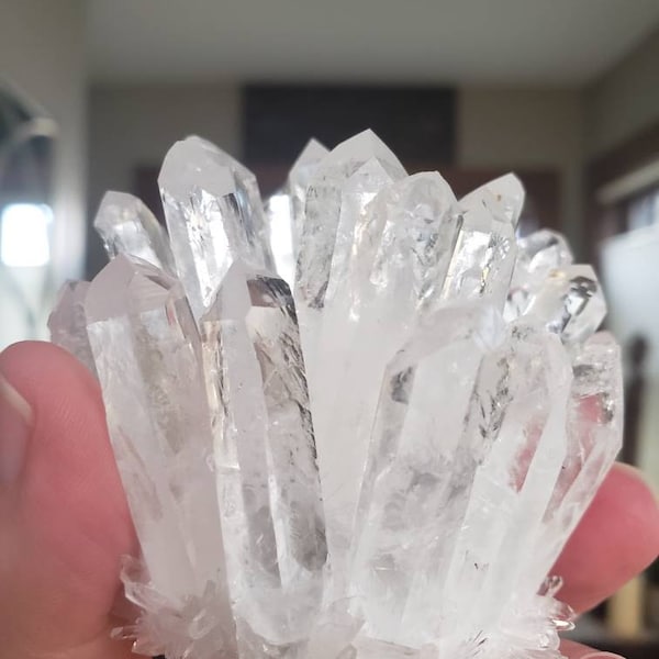 Crystal Cluster, Natural Raw Clear Quartz Geode Cluster, White Crystal ...
