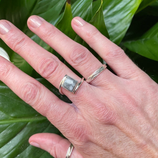 Long Rose Quartz Ring, Bridesmaid Gift Ring, Wedding Ring, Long Ring ...