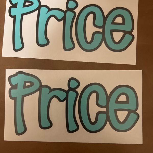 Double Layer Name | Name Decal | Double Layer Decal | Two Color Name ...