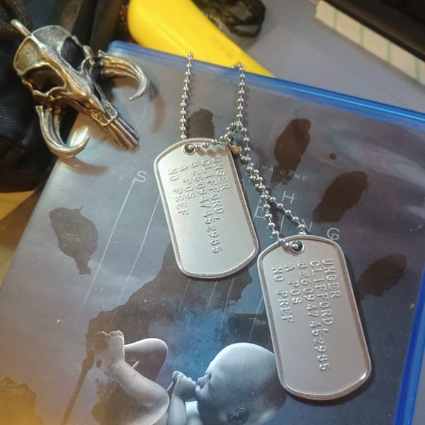 Death Stranding Cliff Unger Military Dog Tags - Etsy