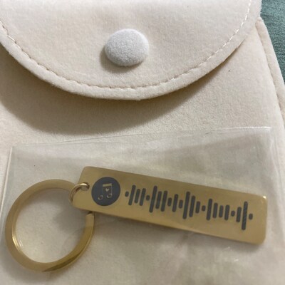 Custom Scannable Music Code Keychain With Personalized Acrylic Tape ...