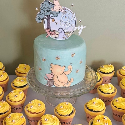 Cake Scene Pre-cut Pooh Bear and Piglet, Edible Image Toppers, Pooh ...