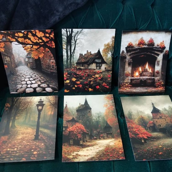 Rustic Cottage Print | Medieval Fantasy House | Tudor Architecture ...