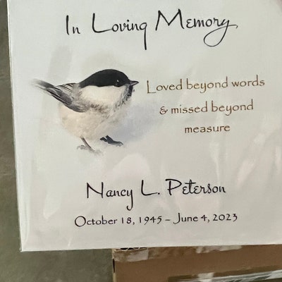 Bird Seed Favors, in Loving Memory, Funeral Favors, Memorial ...